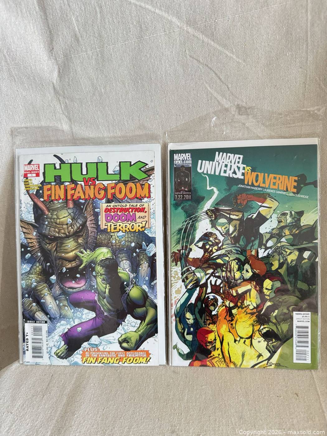 Hulk vs Fin Fang Foom & Marvel Universe vs Wolverine #2 Comics | Maxsold