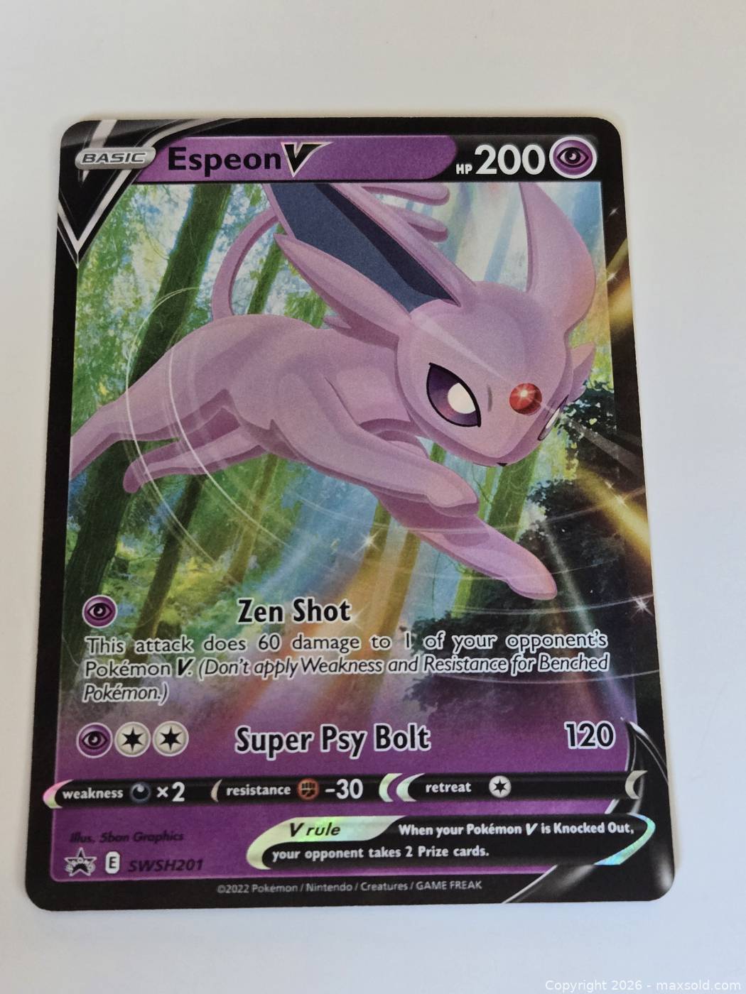 Pokémon Espeon V Black Star Promo SWSH201 | Maxsold