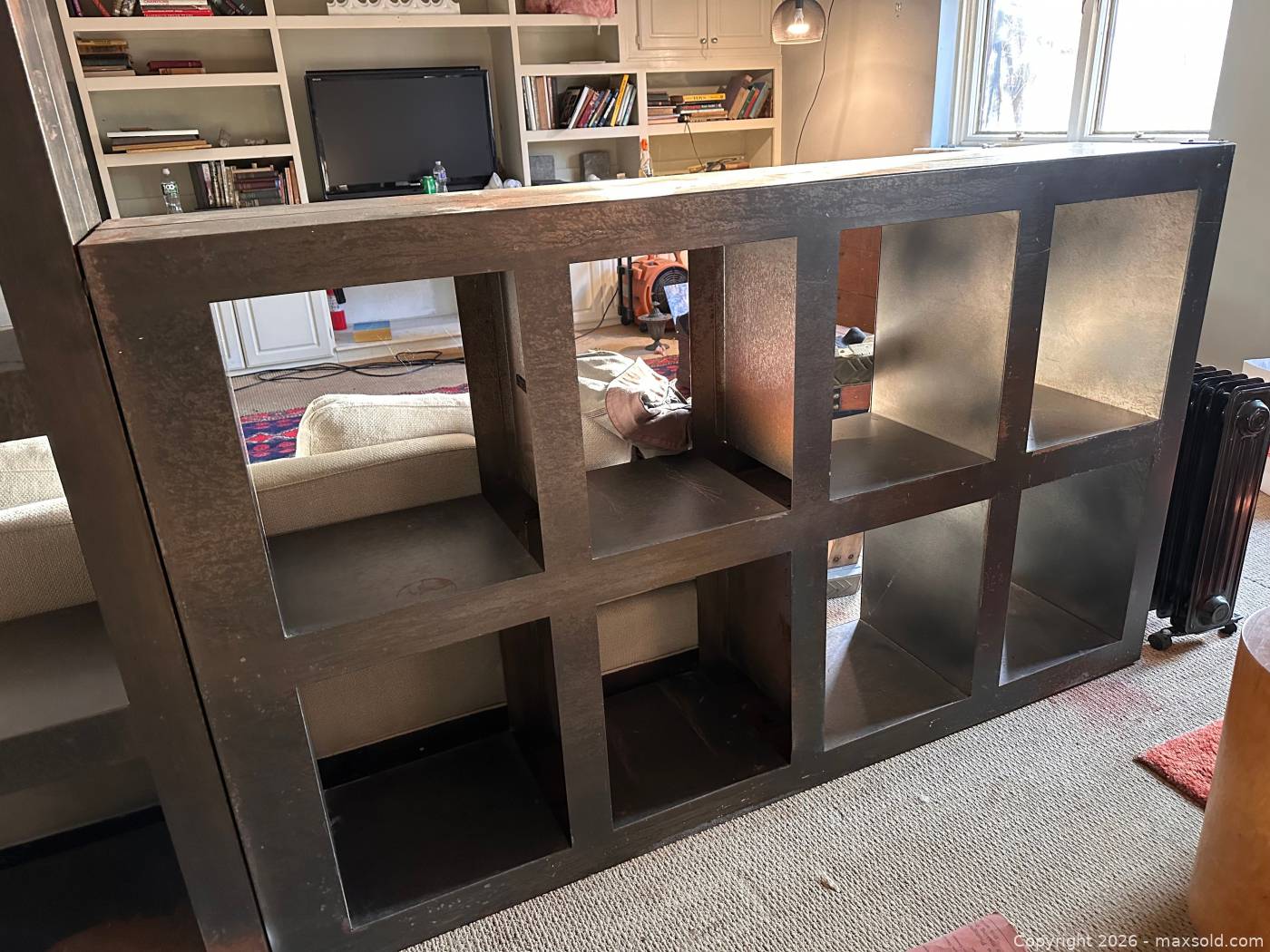 Industrial metal sheet shelving blocks | Maxsold
