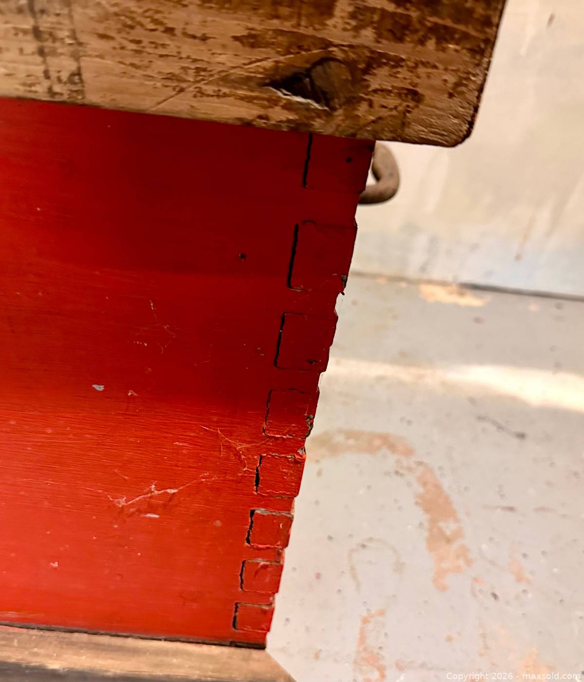 Wooden Carpenter's Trunk and 3 Rustic Stools | Maxsold