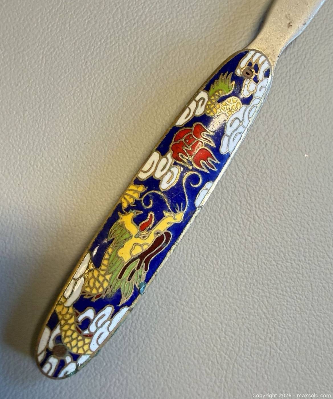 Cloisonné, Wood, Bone & Metal Letter Openers With Hand-Shaped Paper ...
