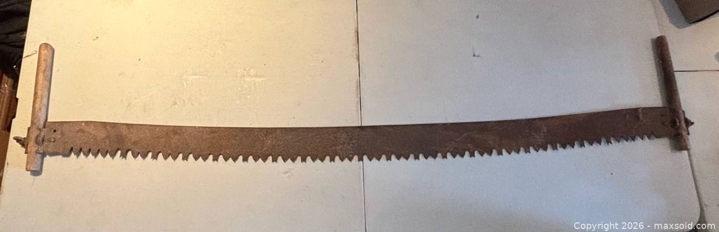 Antique 6ft Two-Man Crosscut Logging Saw | Maxsold