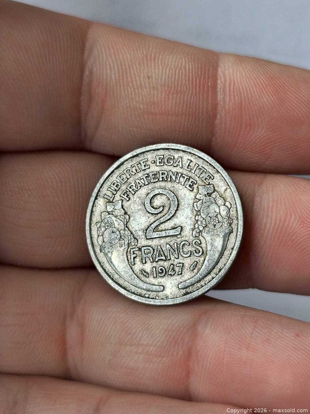 1947 France 2 Francs aluminum coin | Maxsold