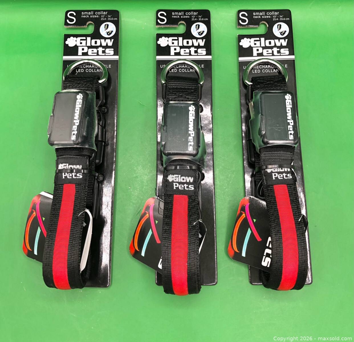 3 GlowPets small USB LED pet collars | Maxsold