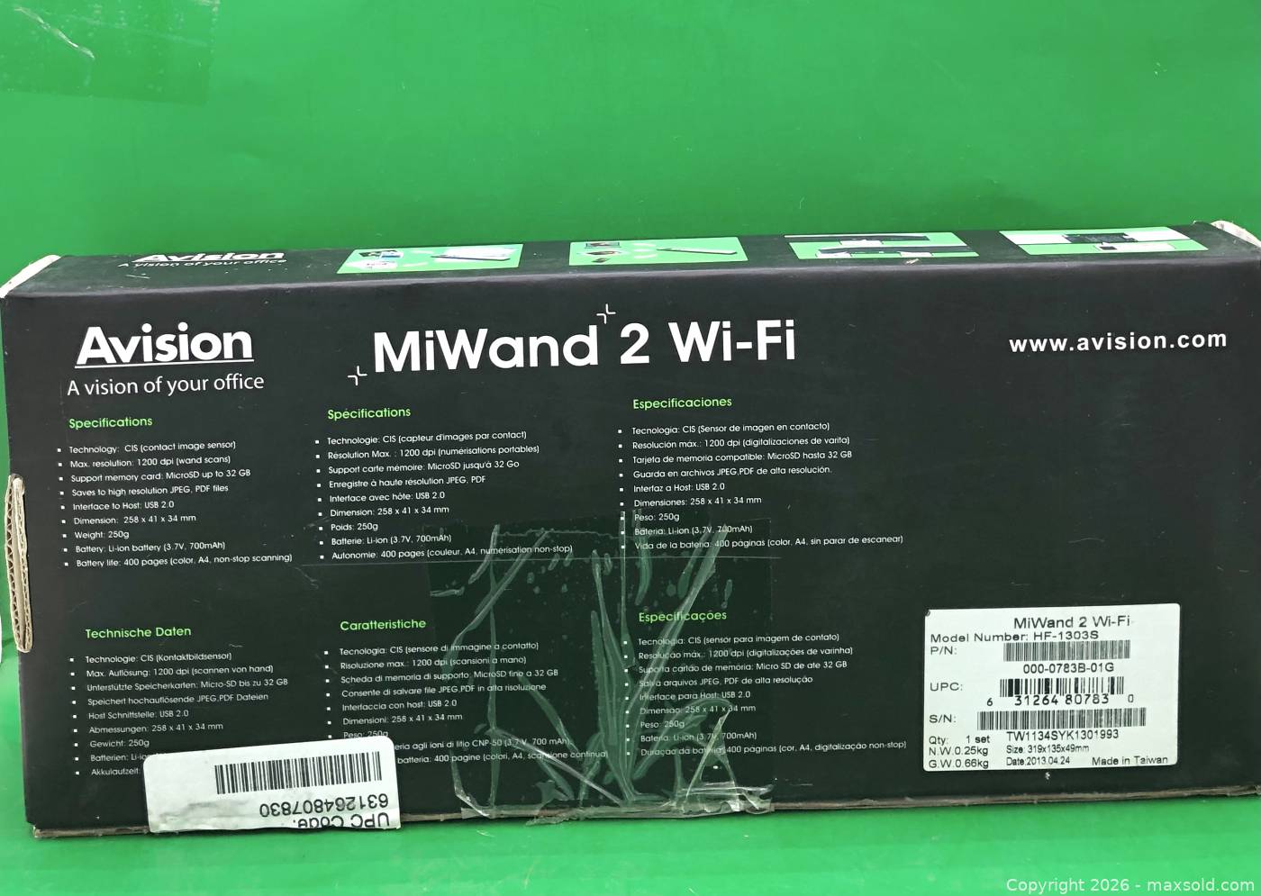 Avision MiWand 2 Wi-Fi mobile document scanner | Maxsold