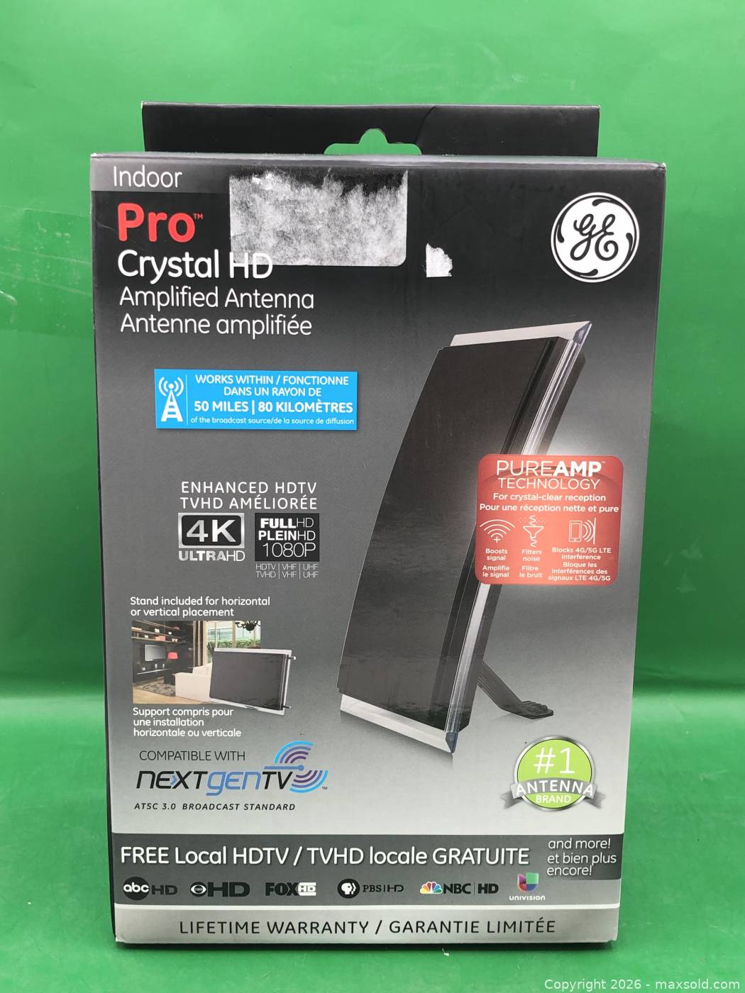 GE Pro Crystal HD amplified antenna | Maxsold