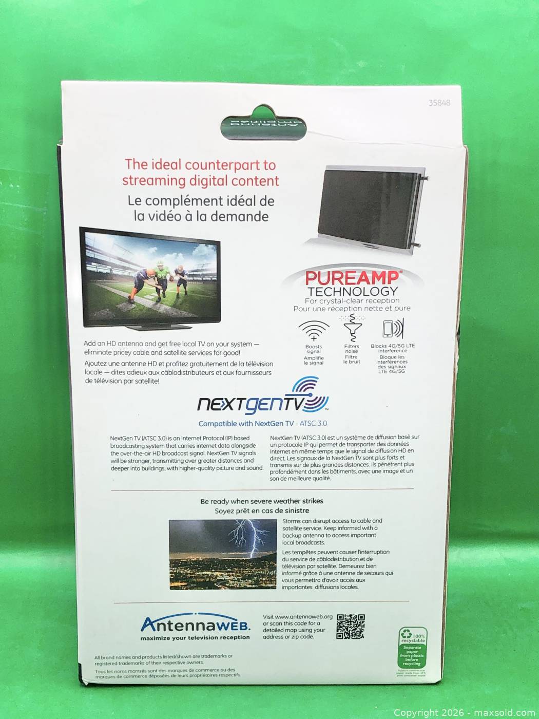 GE Pro Crystal HD amplified antenna | Maxsold