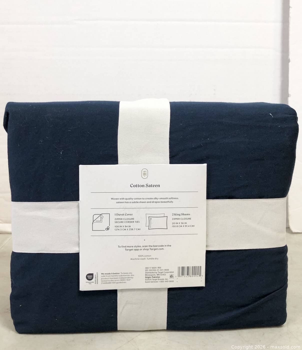 Threshold King Washed Cotton Sateen 3pc Duvet Set | Maxsold