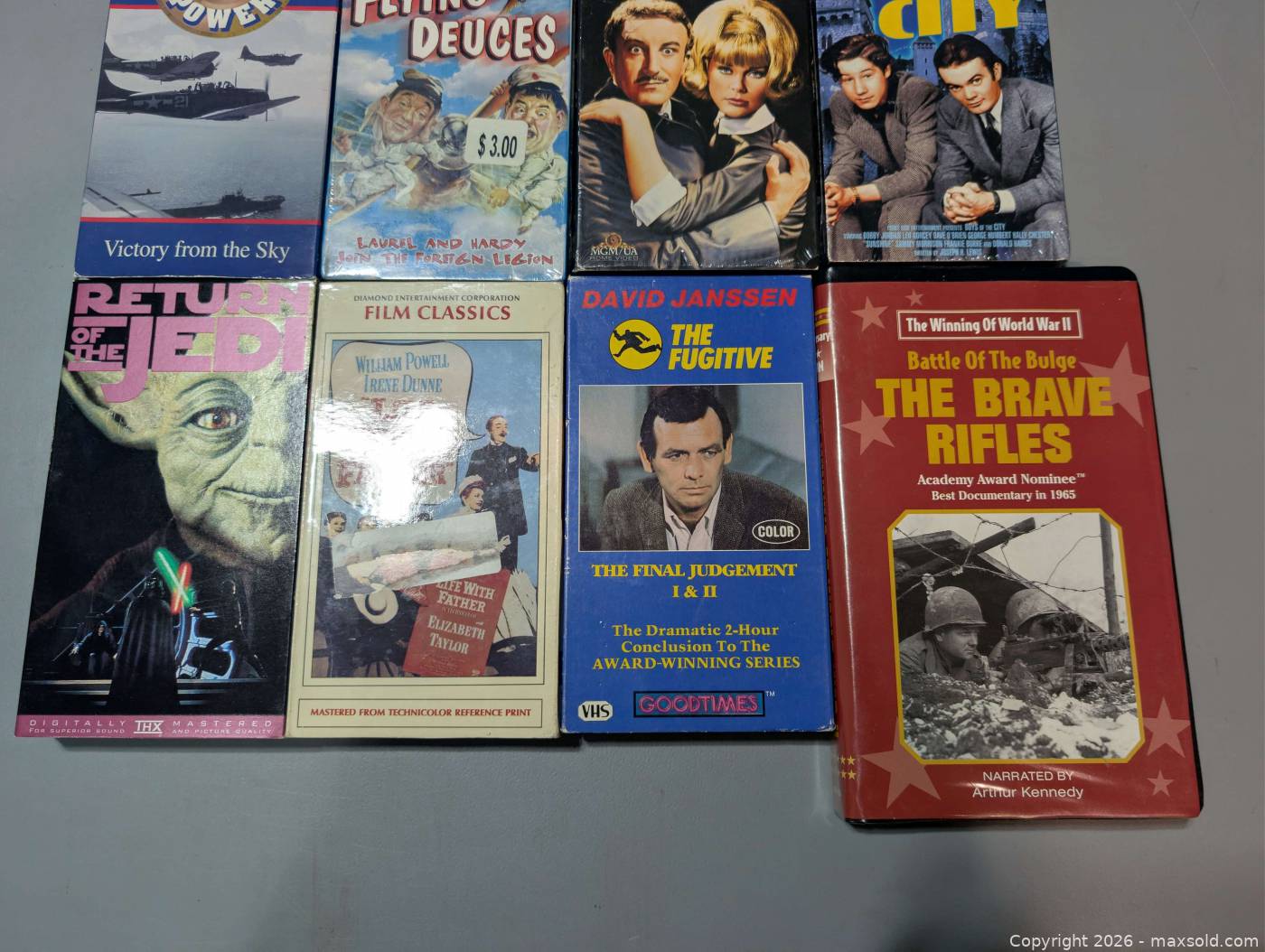 12 VHS tapes classic films & Return of the Jedi | Maxsold