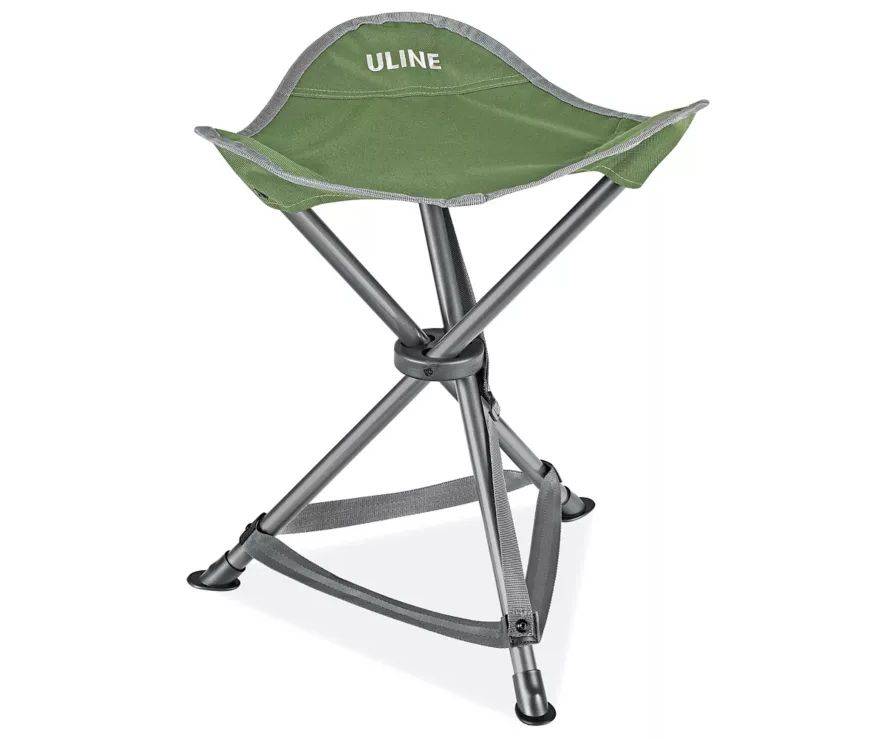 Uline S-26334G green tripod stool new | Maxsold