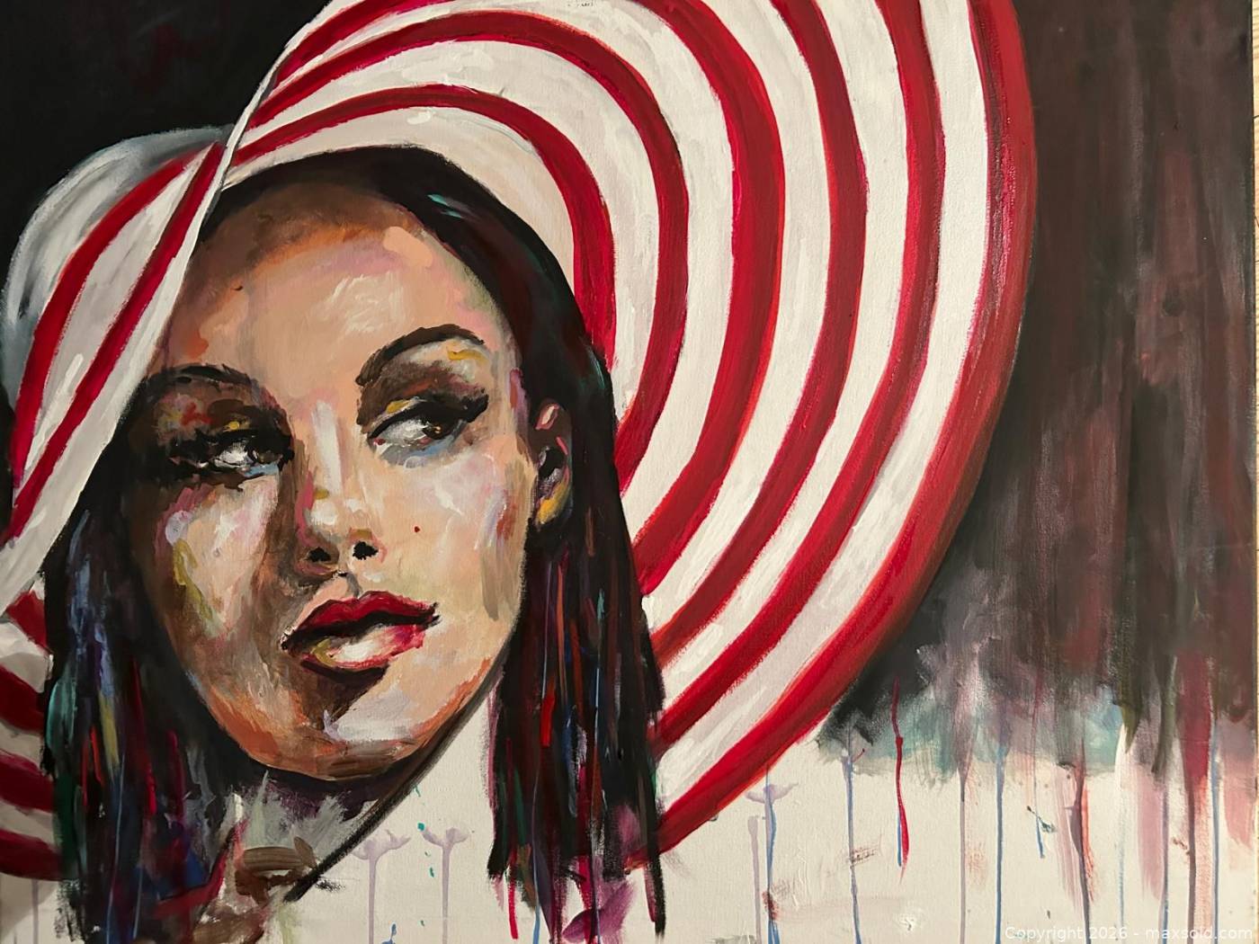 Karen Zima oil on canvas portrait painting | Maxsold