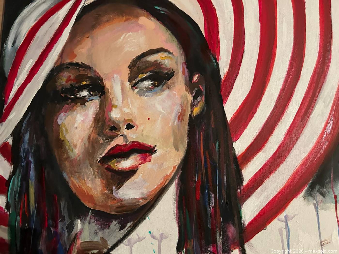 Karen Zima oil on canvas portrait painting | Maxsold