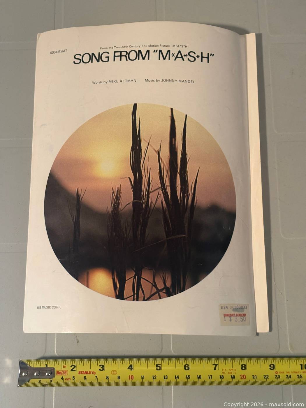 Song From M*A*S*H sheet music | Maxsold