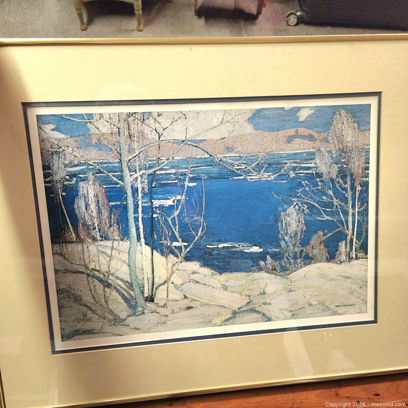 Tom Thomson Winter Lake framed print | Maxsold