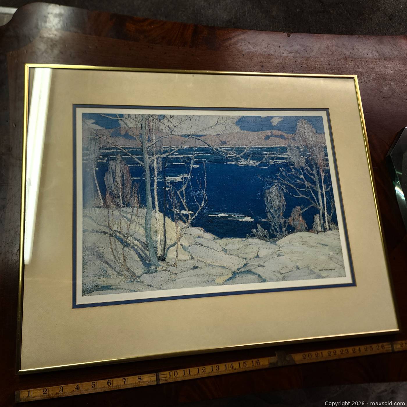Tom Thomson Winter Lake framed print | Maxsold
