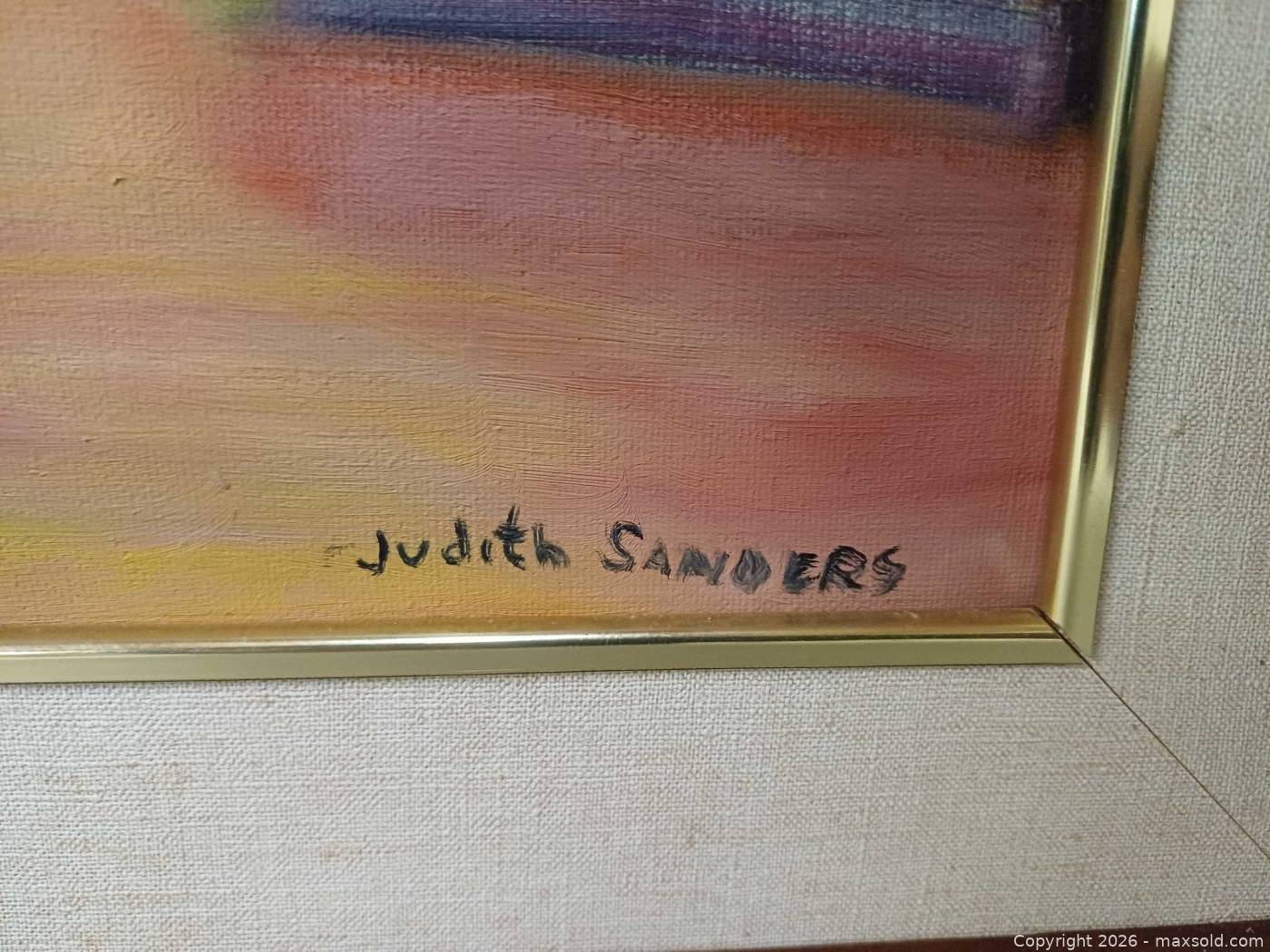 Original oil painting signed Judith Sanders | Maxsold