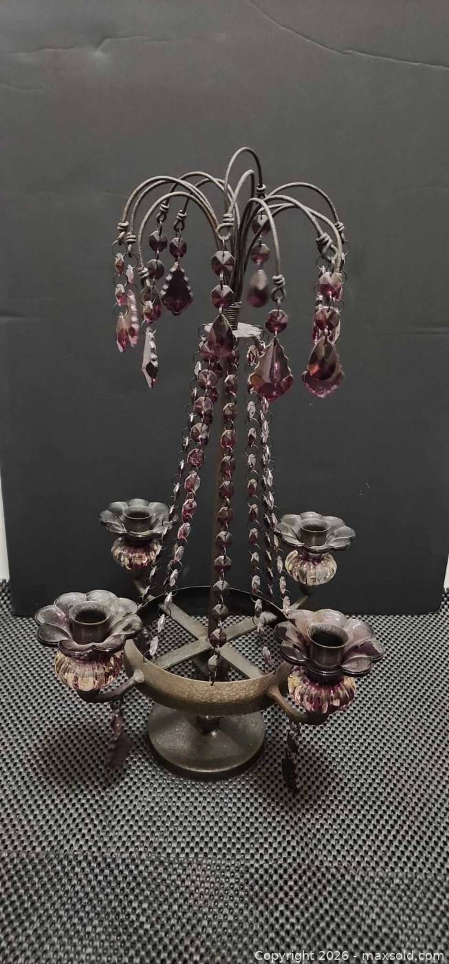 Wrought Iron Tabletop Candelabra | Maxsold