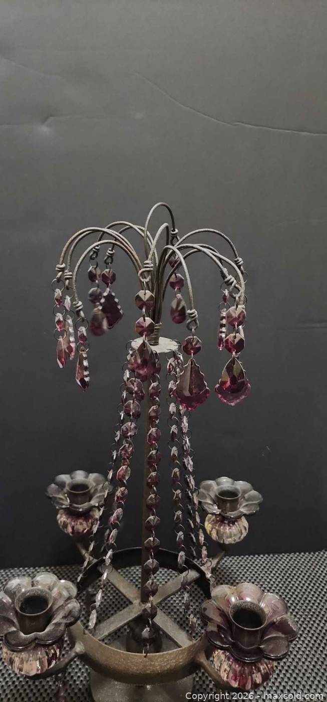 Wrought Iron Tabletop Candelabra | Maxsold