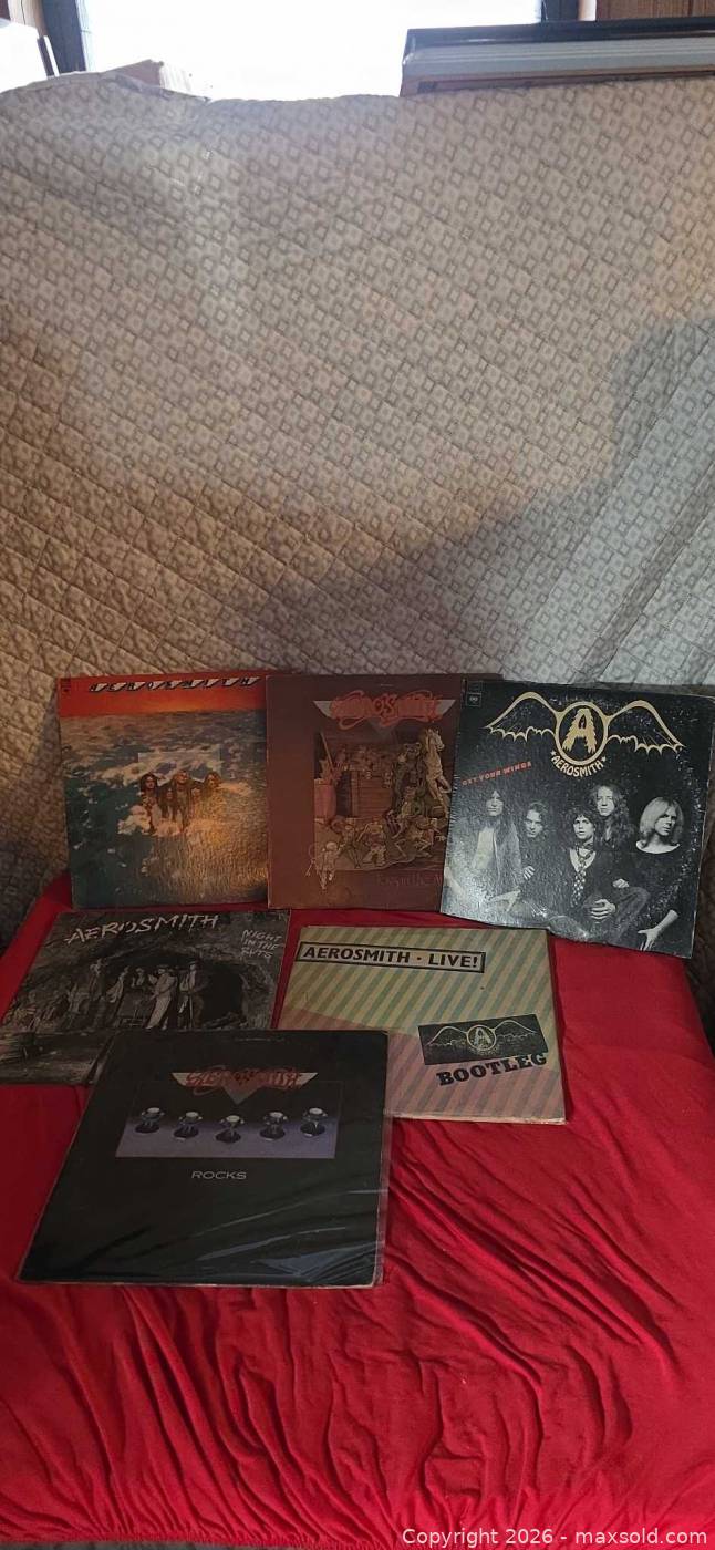 Aerosmith vinyl record albums, 6 | Maxsold