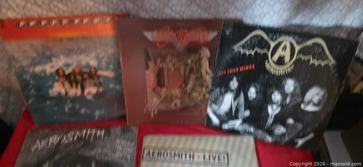 Aerosmith vinyl record albums, 6 | Maxsold