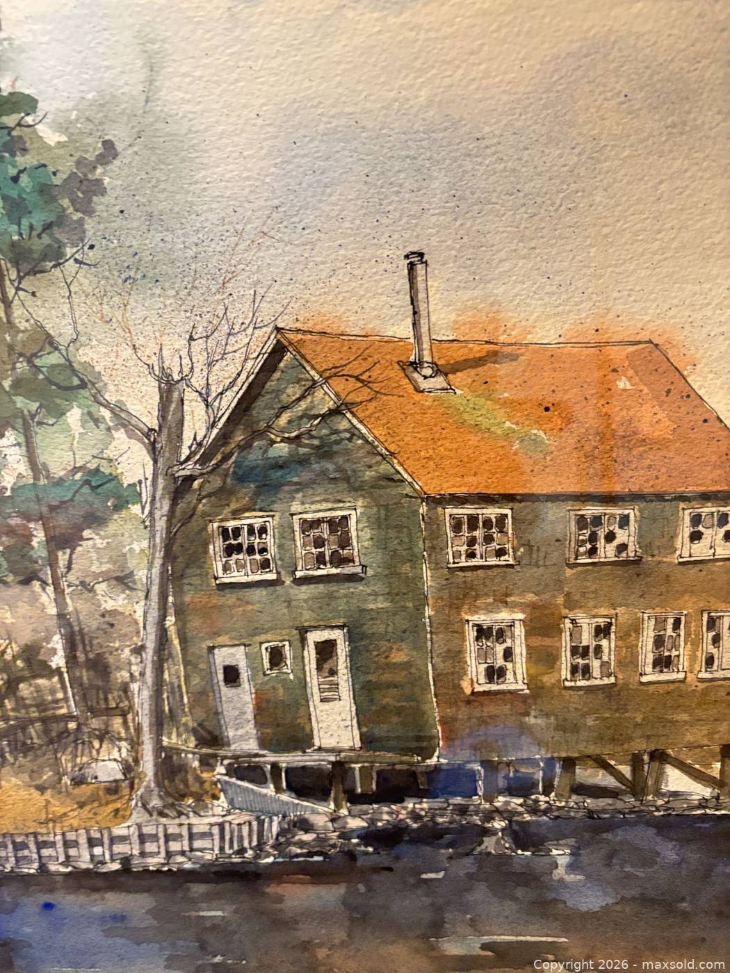 Framed 1982 Gauthier watercolour, 20x26 | Maxsold