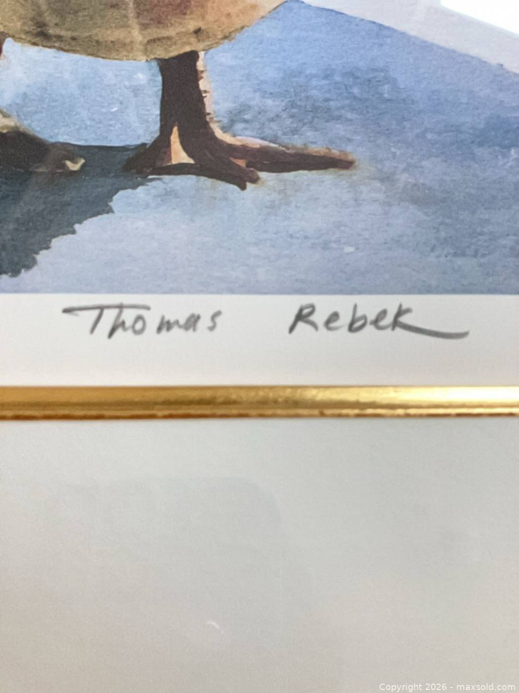 Thomas Rebek signed lithograph Ducklings in the Boston Public Garden ...