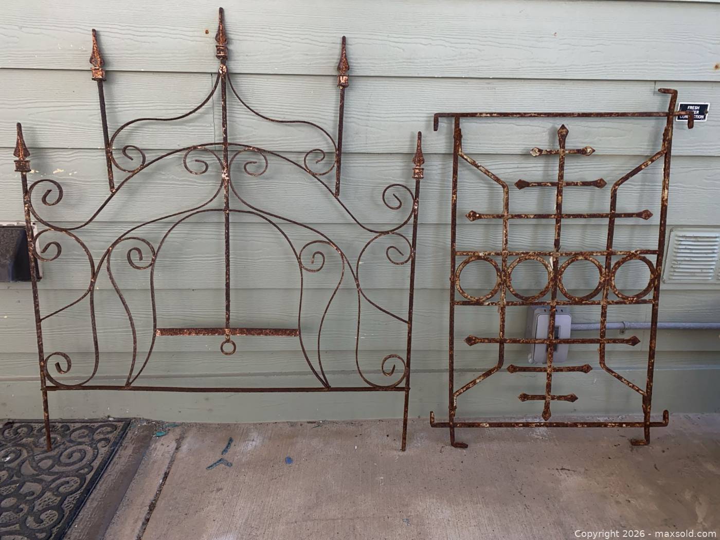 Wrought Iron Headboard and Gate Panel | Maxsold