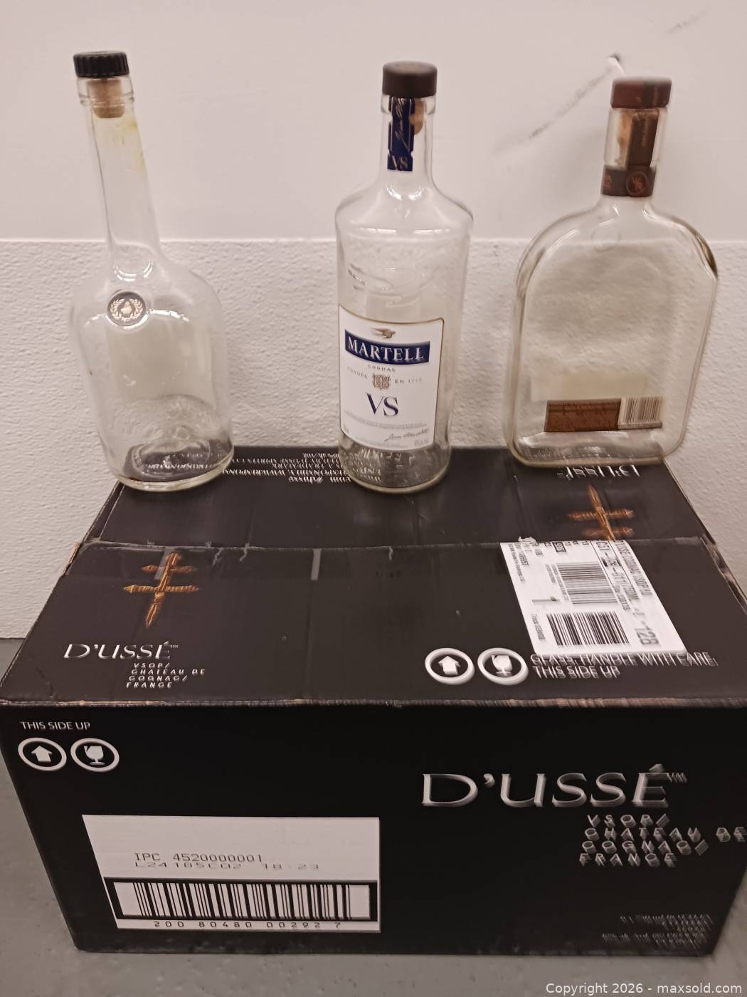 Decorative Empty Liquor Bottles & Box | Maxsold