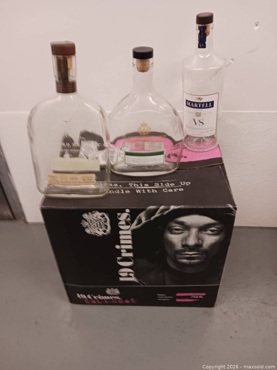 Decorative Empty Liquor Bottles & Box | Maxsold