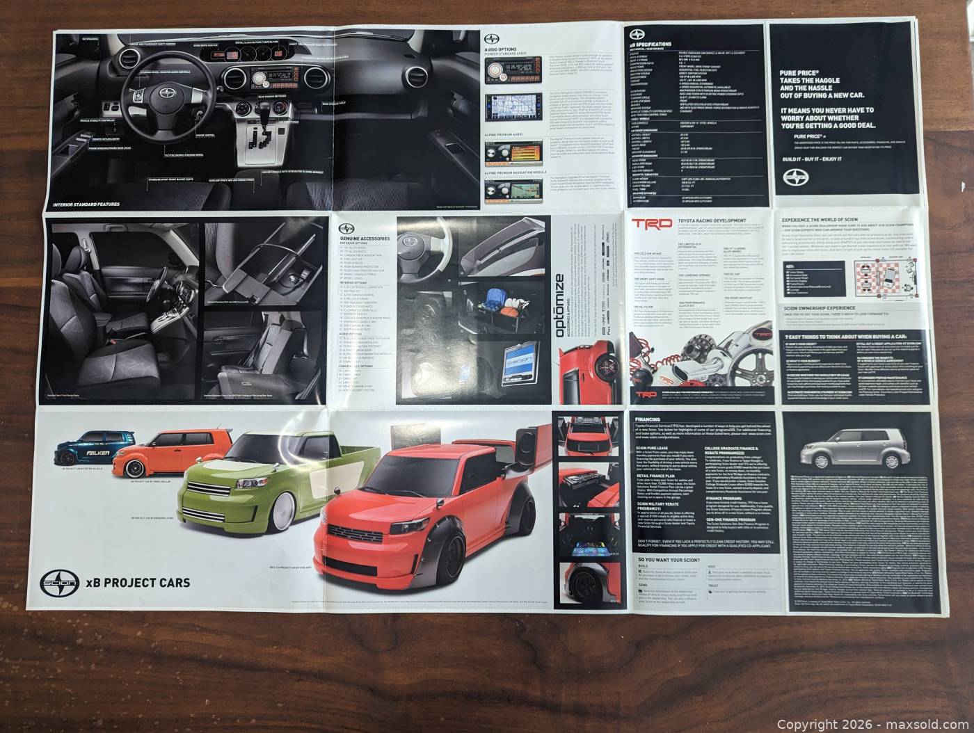 Lot of classic Scion promotional car posters | Maxsold