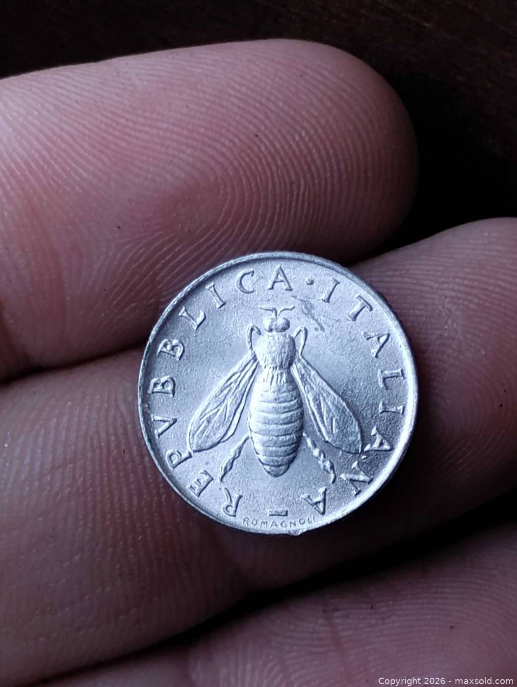 1954 Italian 2 Lire Bee Coin | Maxsold