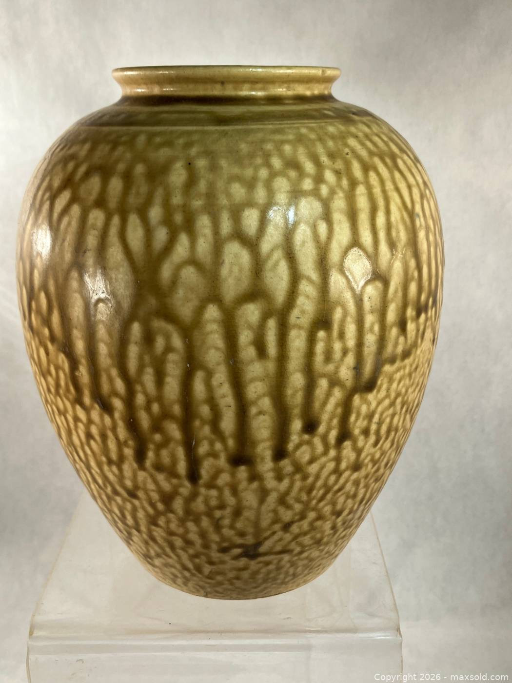Salt/Soda/Wood Ash Glazed Ceramic Vase | Maxsold