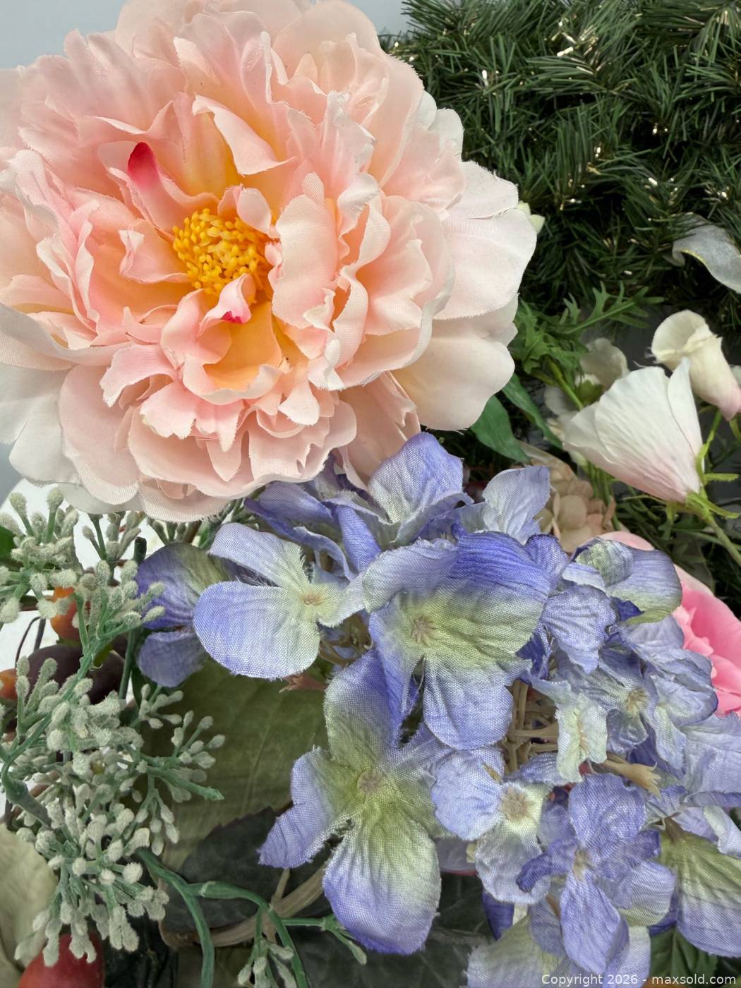 Artificial floral stems with baskets | Maxsold