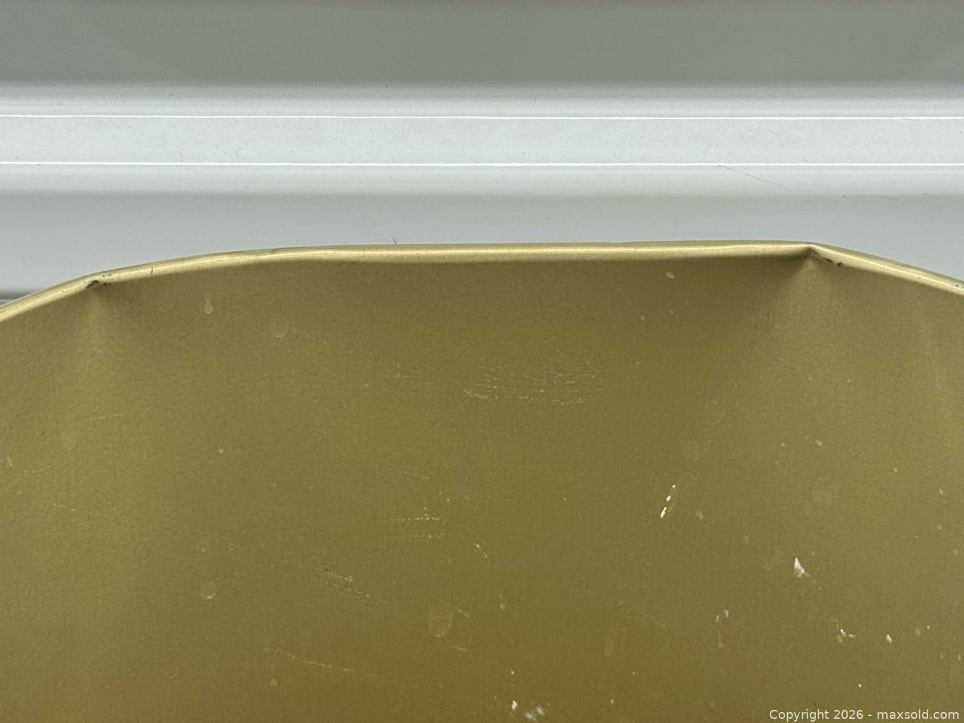 Vintage Black & Gold Metal Waste Bin | Maxsold