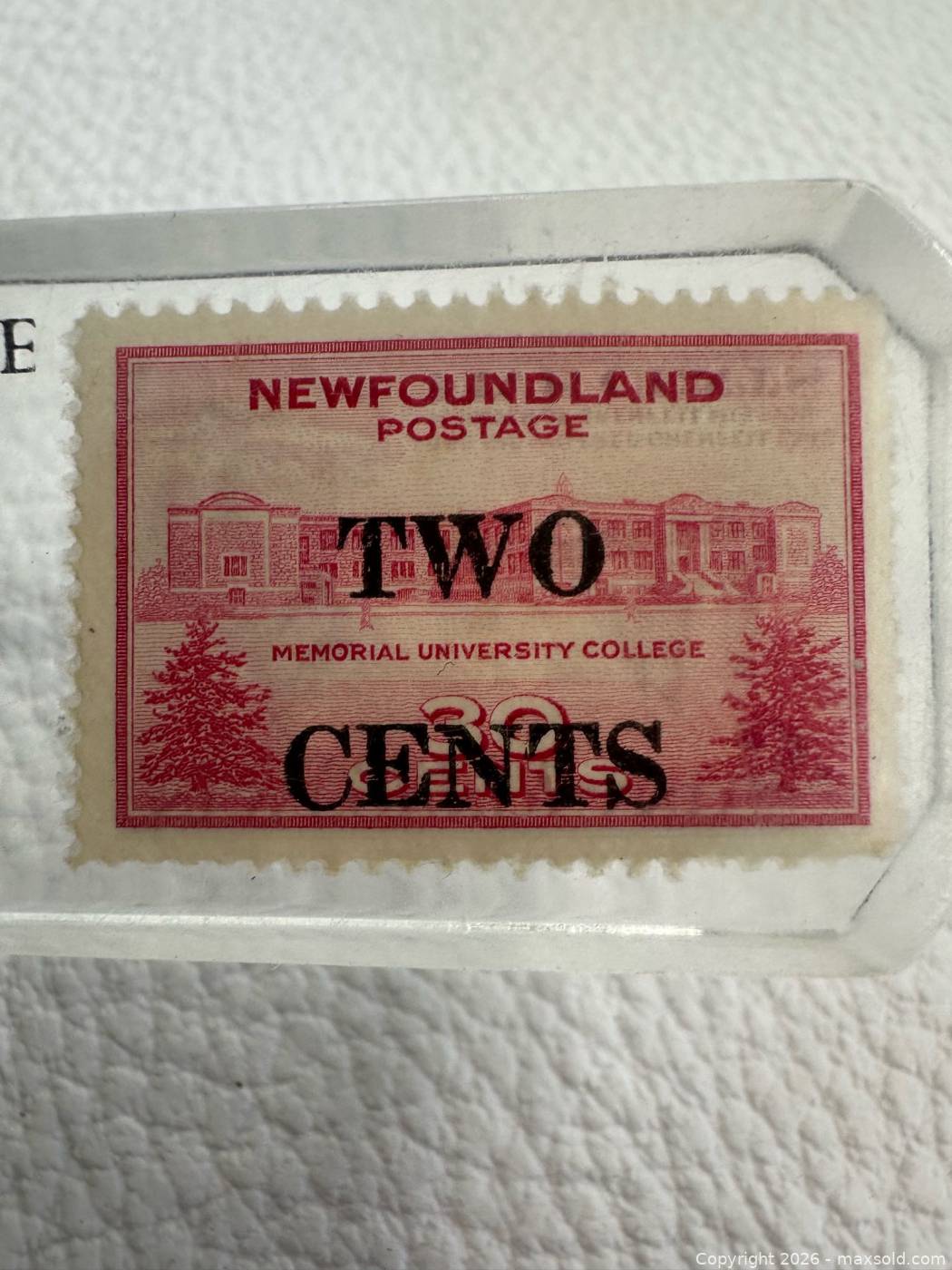 Vintage Newfoundland souvenir letter opener with encapsulated postage ...