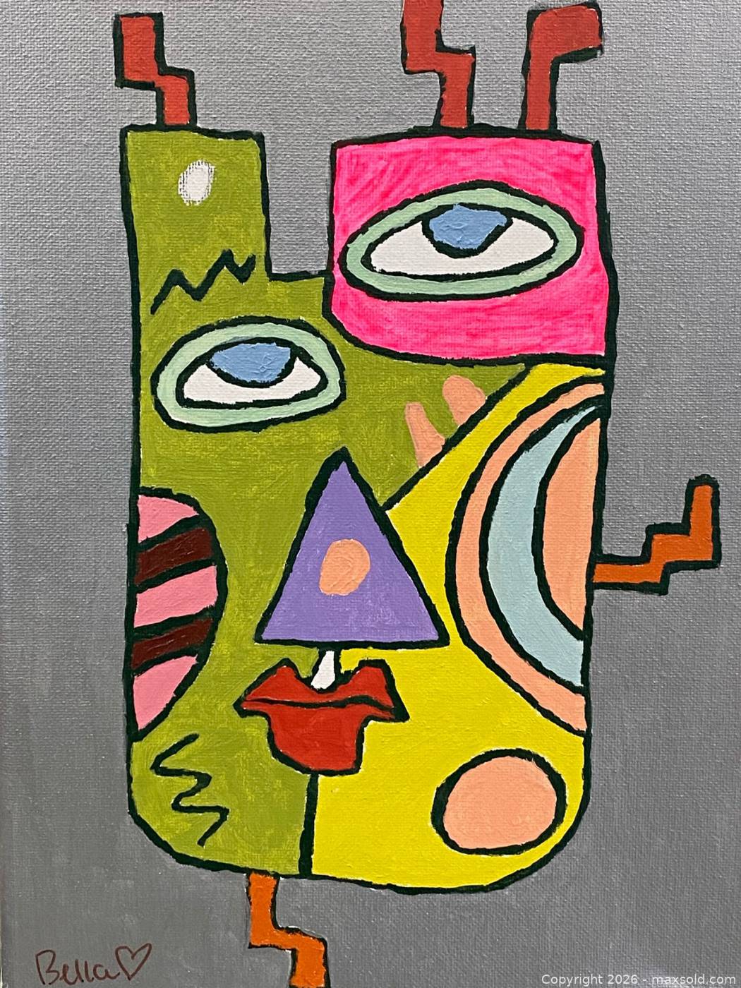 Lennon Bella Abstract Acrylic Painting 9x12 | Maxsold