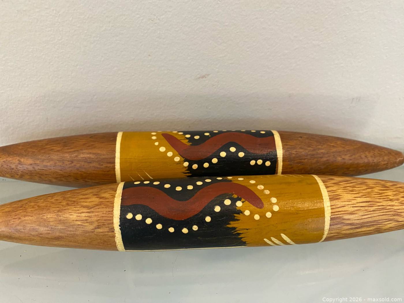 Handmade Painted Australian Clap Sticks Bilma | Maxsold