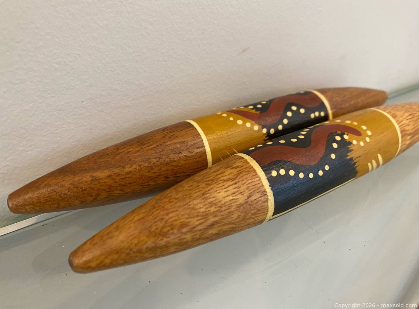 Handmade Painted Australian Clap Sticks Bilma | Maxsold