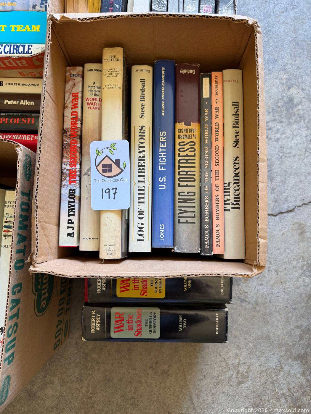 Four boxes military history books | Maxsold
