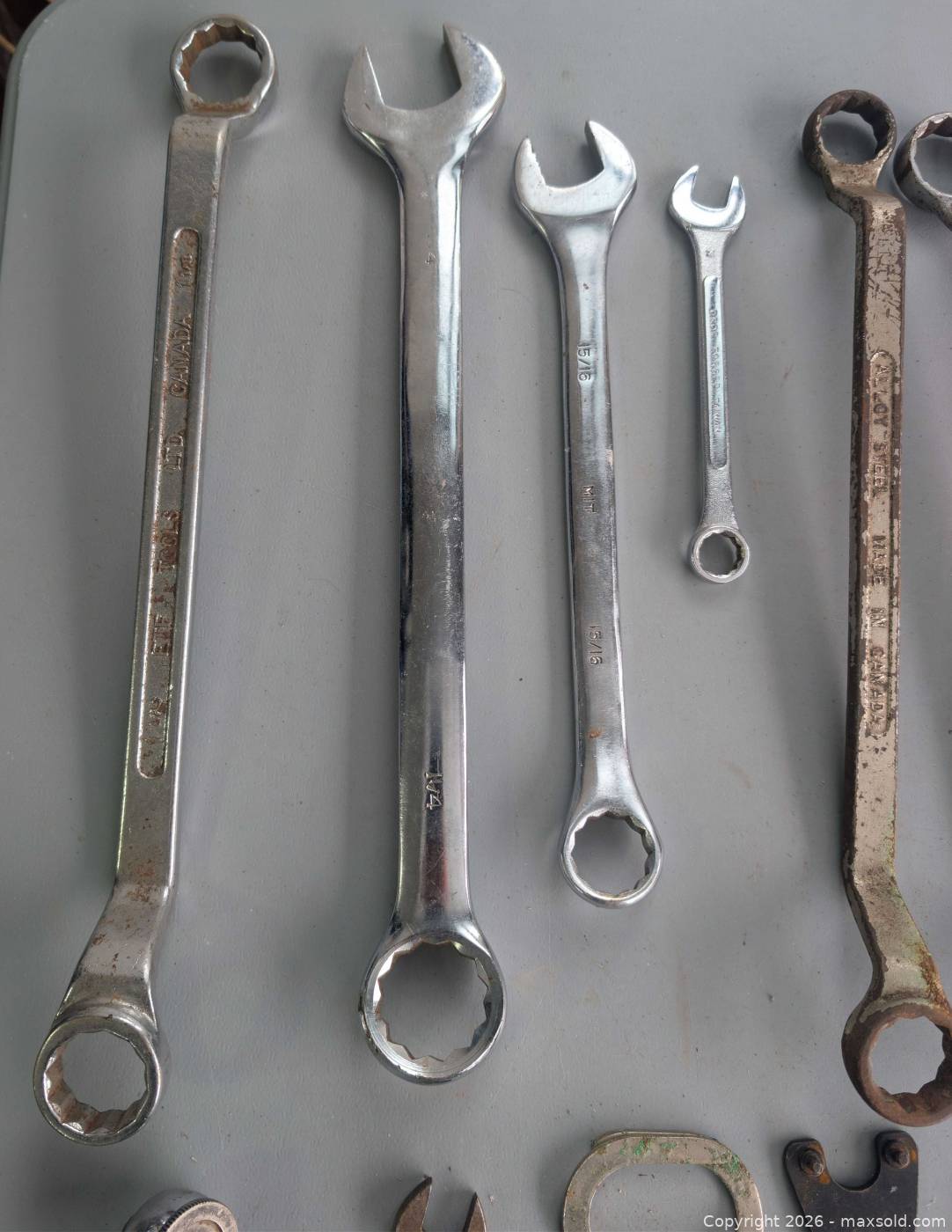 Mixed hand tools wrenches ratchet spanners ~25 | Maxsold