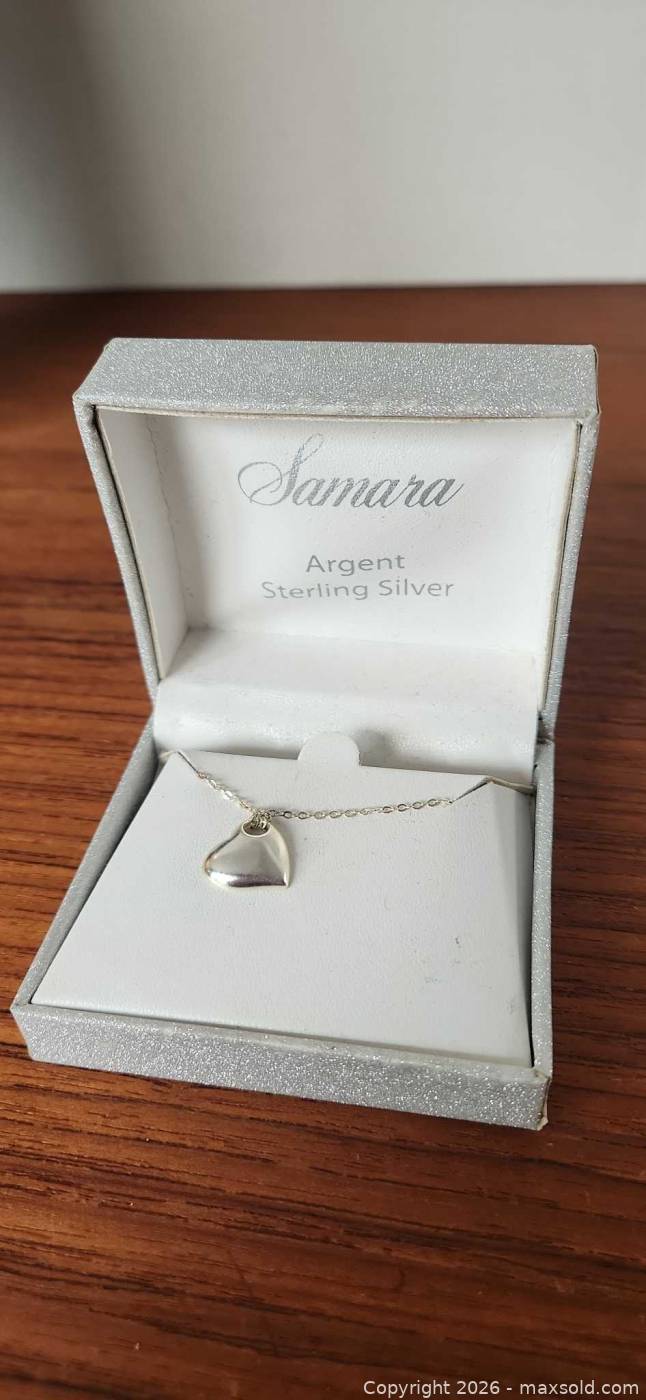 Samara Argent sterling silver heart pendant necklace | Maxsold