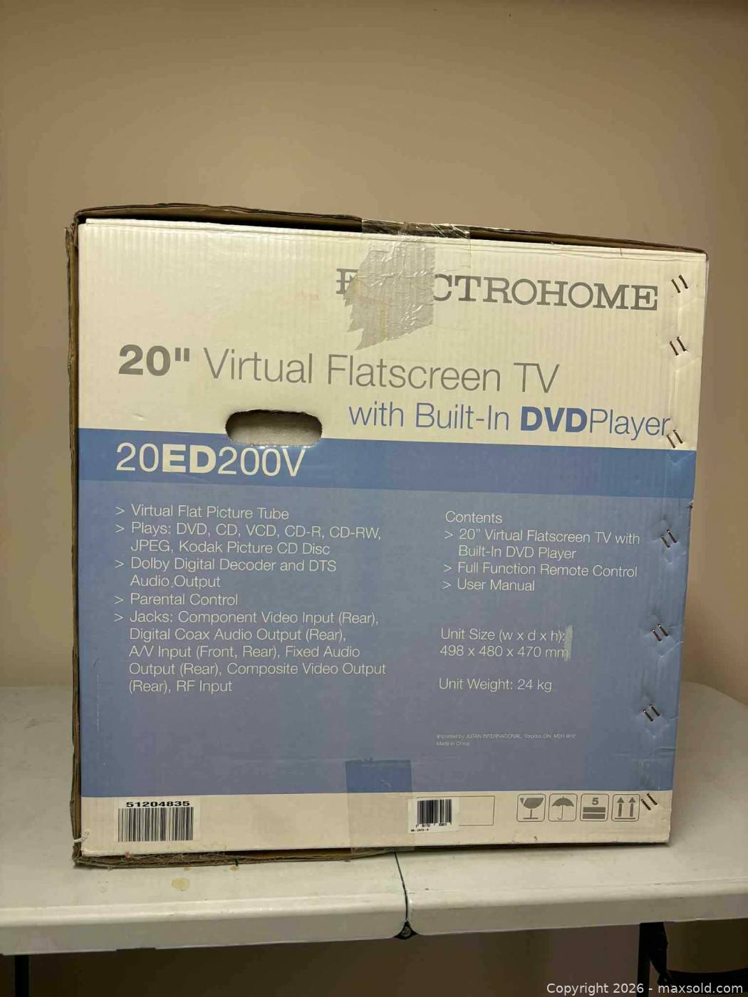 Electrohome 20" TV/DVD, 2 Magnasonic DVD Players, 2 VHS Rewinders | Maxsold