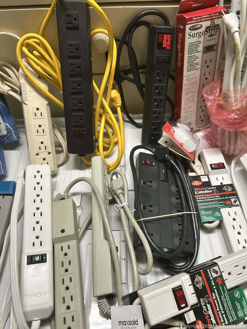 Power bars, extension cords, electrical accessories lot | Maxsold