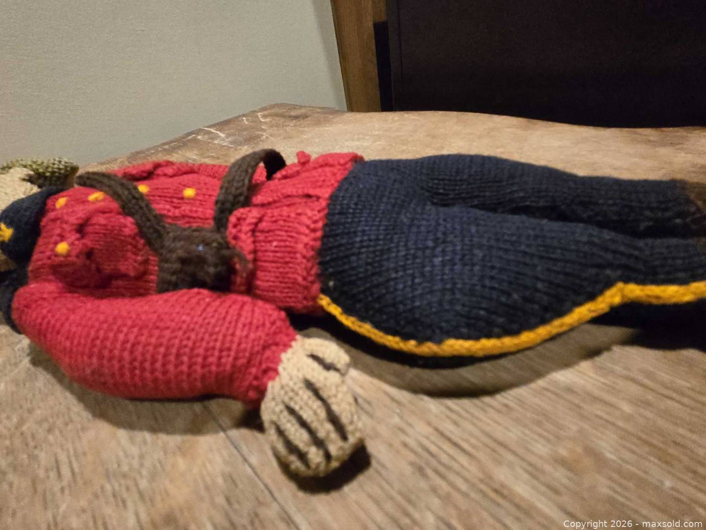 Handmade Knit Canadian Mountie Doll | Maxsold