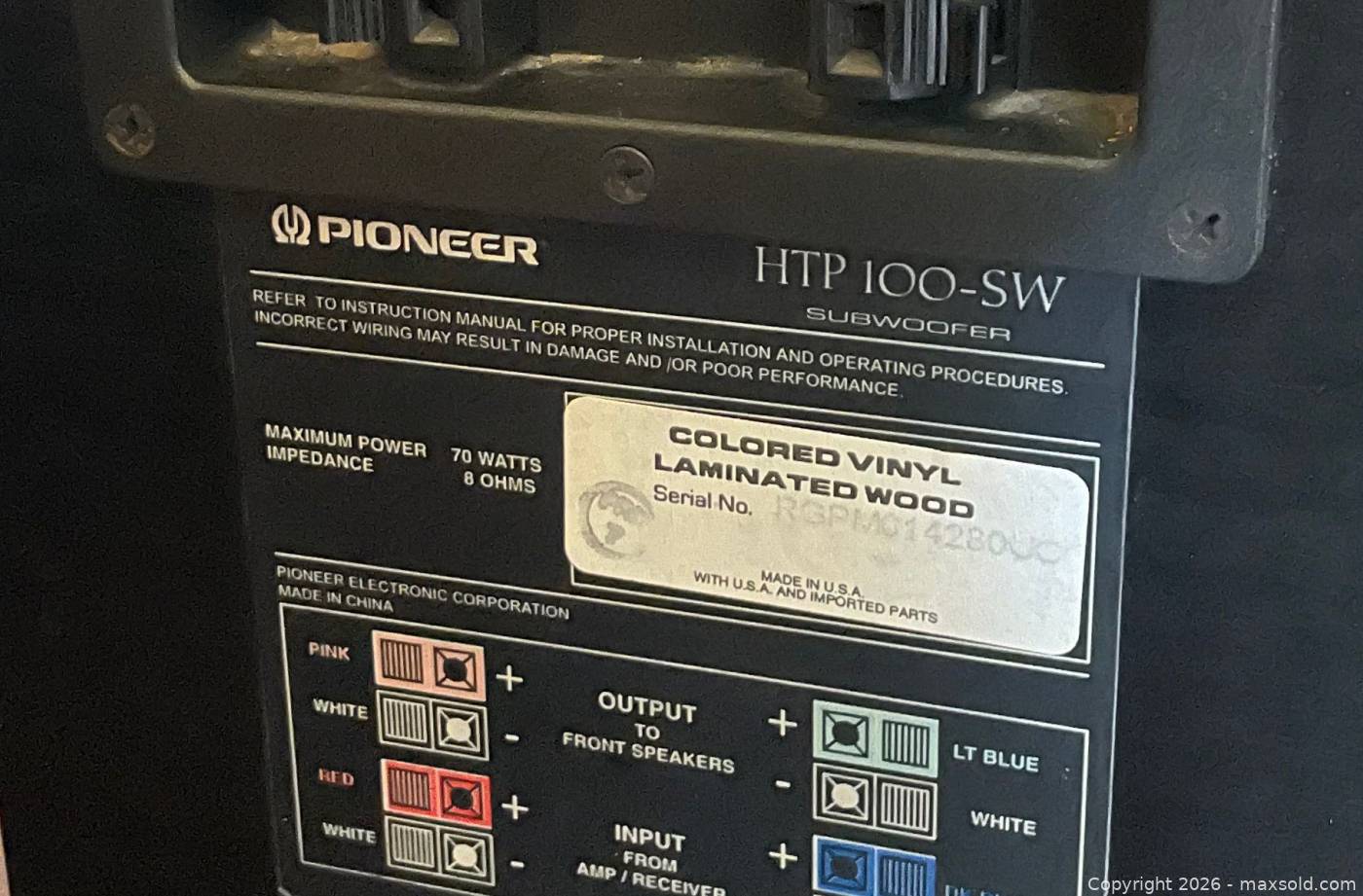 Pioneer HTP-100-SW passive subwoofer | Maxsold