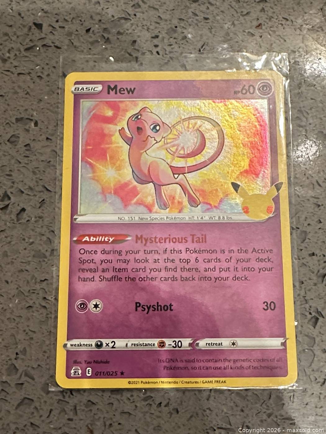 Pokémon Mew Celebrations card | Maxsold