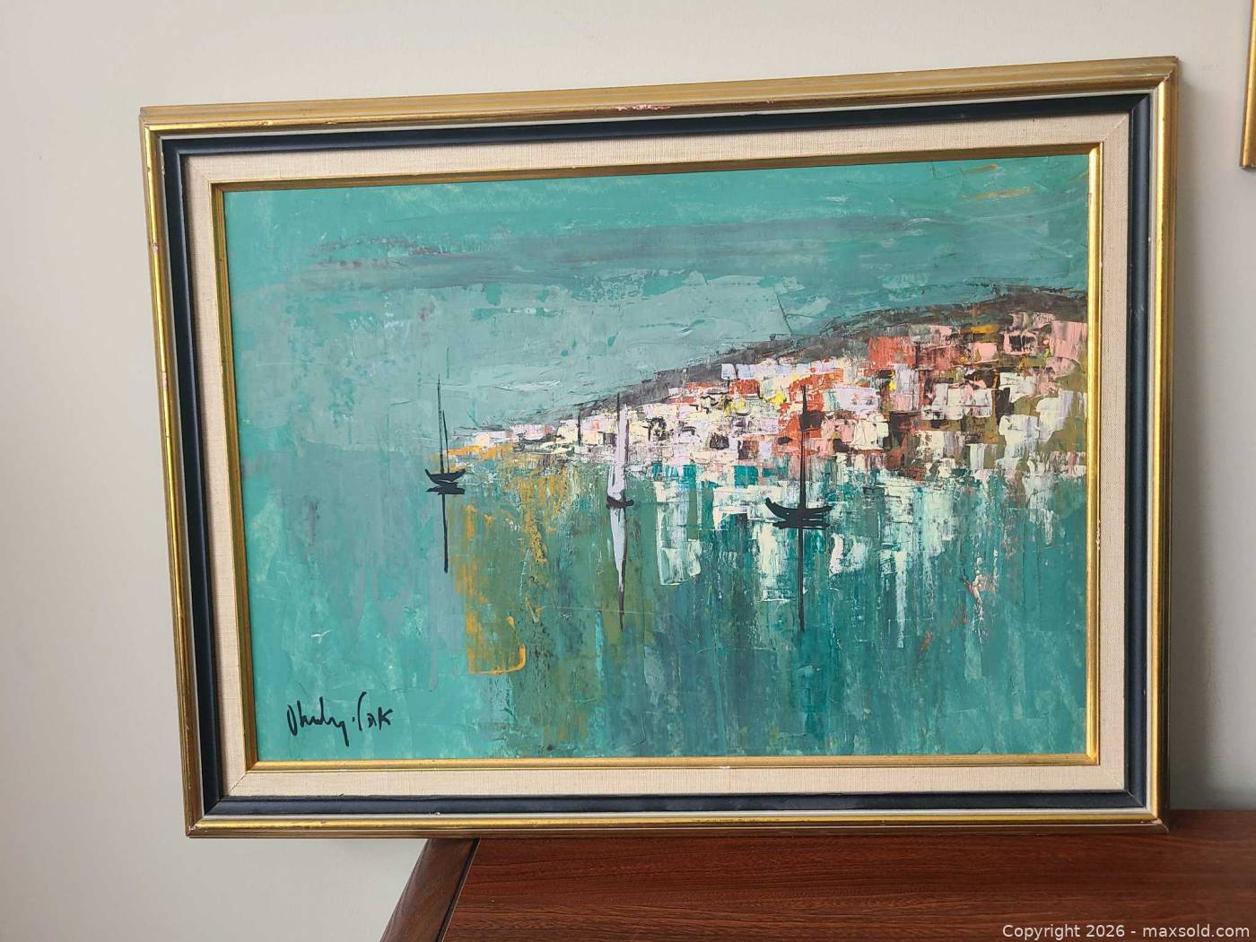 The Harbor oil painting by Ohad Lak | Maxsold