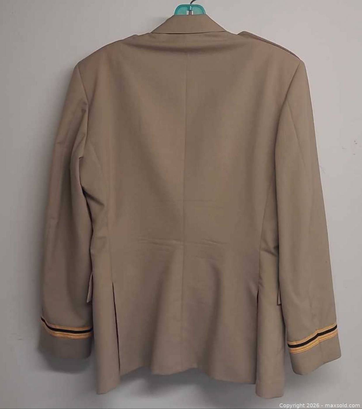 Vetements Burtmar tan uniform coat size 6740 | Maxsold