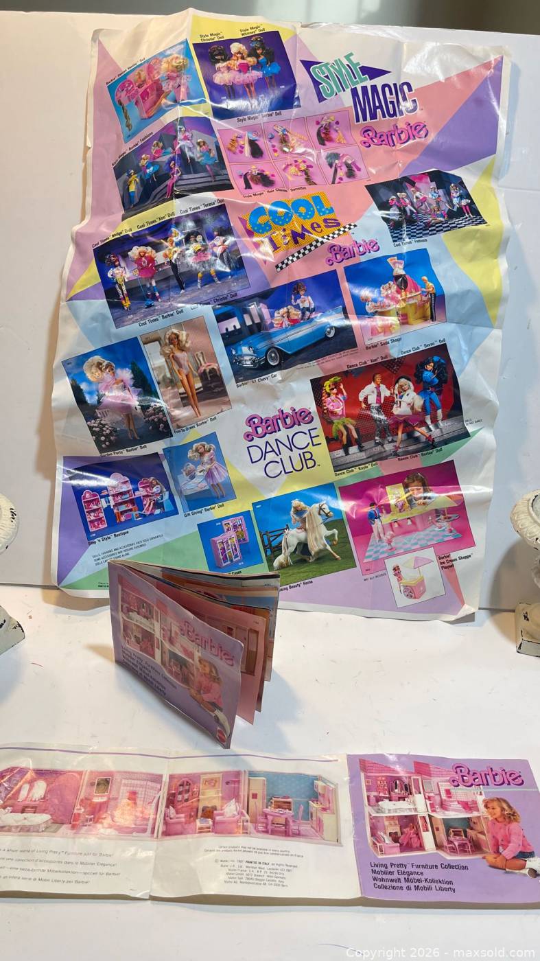 Vintage Barbie poster and booklets | Maxsold