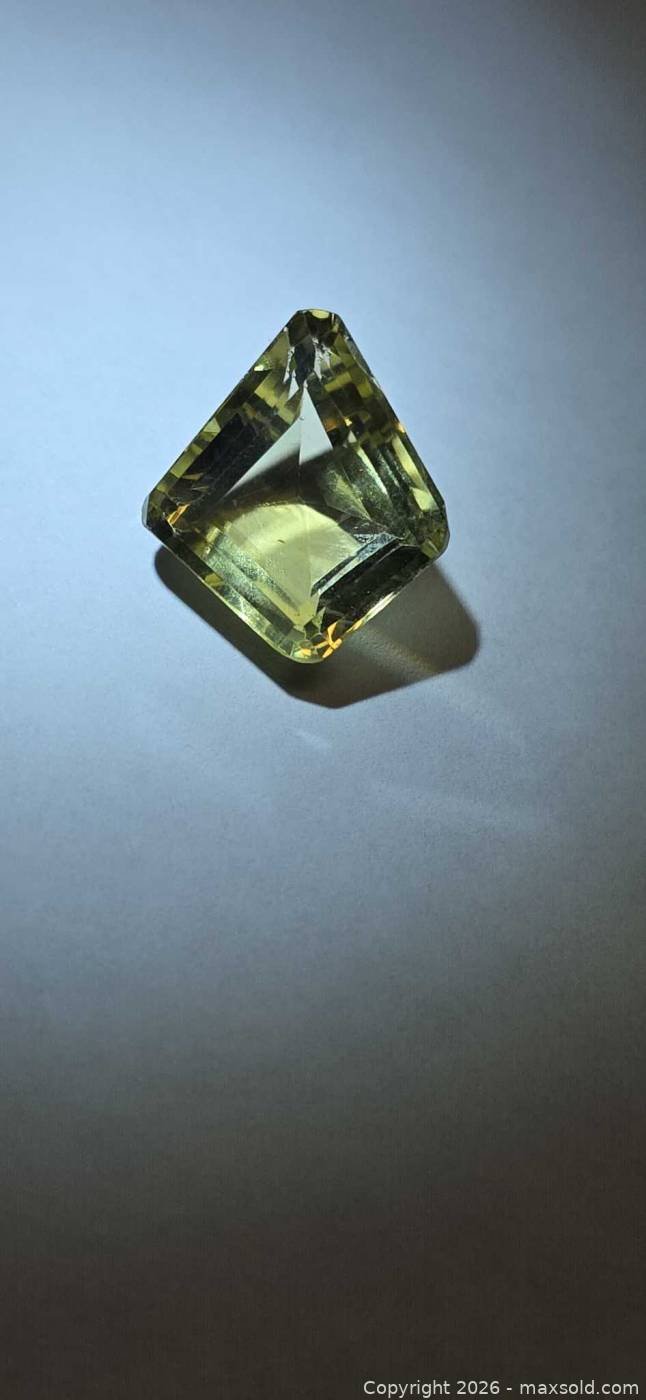 12.05ct Fancy Cut Lemon Citrine Gemstone | Maxsold